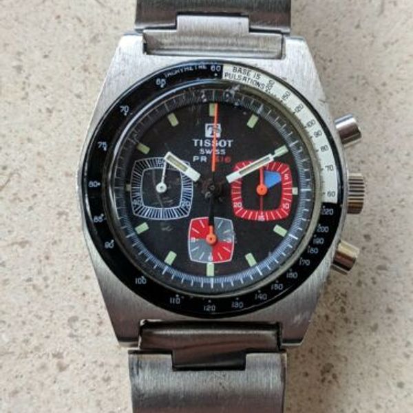 TISSOT PR 516 Vintage Chronograph Lemania 873 Stainless Steel (post 861 ...