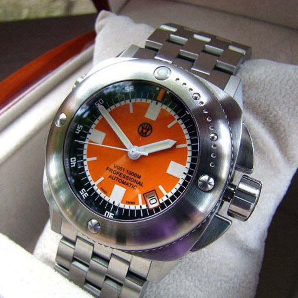 Fabulous Rare Orange Enzo Mechana Hand Made Watch | WatchCharts Marketplace