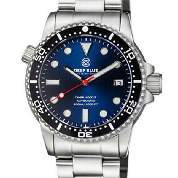 Deep Blue Diver 1000 Foot Diver Automatic Dive Watch Generation 2 D1 ...