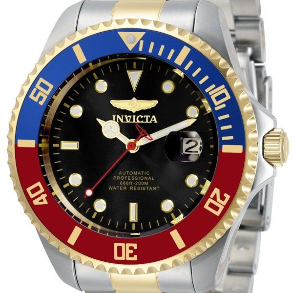 Invicta Pro Diver Black Dial Pepsi Bezel Men's Watch, NEW with Tags ...