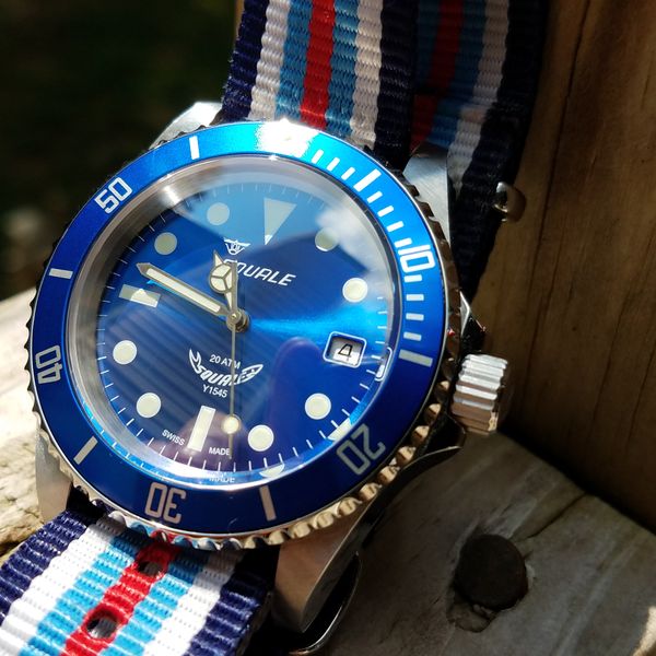 Squale 20 Atoms Blu Ray 1545 - Sold! | WatchCharts Marketplace
