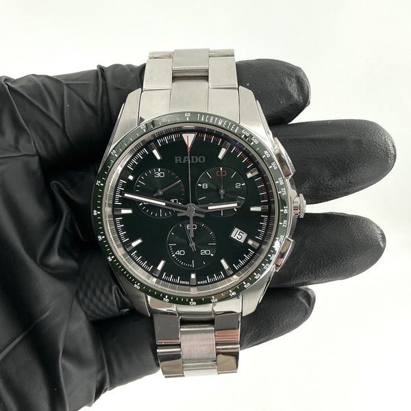 RADO Hyperchrome Chronograph Green Dial 45mm Quartz Watch R32259313 ...