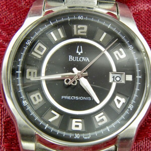 Bulova Precisionist Claremont Black Dial Bracelet Men's Watch (C877649 ...