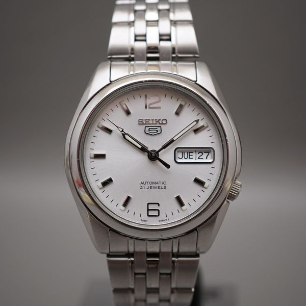 [WTS] Seiko 5 SNK385 7S26 Sunburst White Dial Automatic Watch READ ...