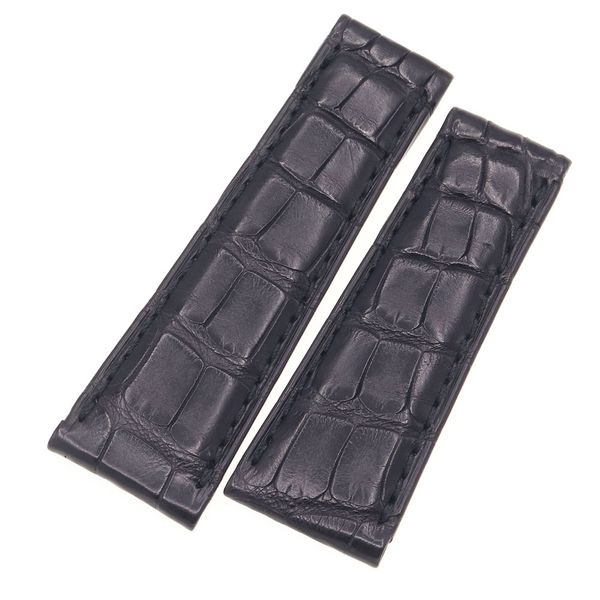 Rolex replacement belt black crocodile used watch watch ROLEX ...