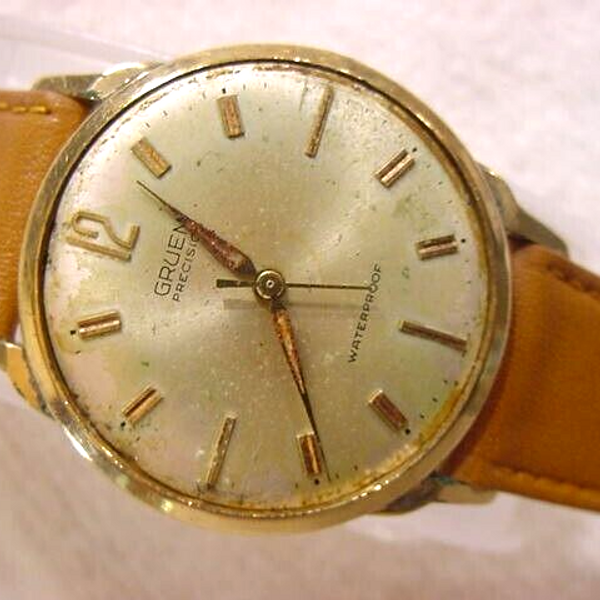 Vintage GOLD FD large antique Art Deco GRUEN JAMES BOND mens watch ...