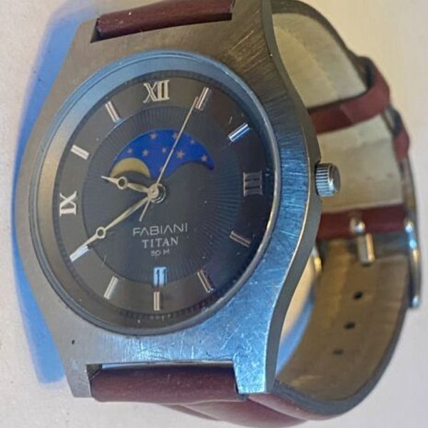 Fabiani Titan Moon Phase Mens Quarz Watch Runs Germany | WatchCharts ...
