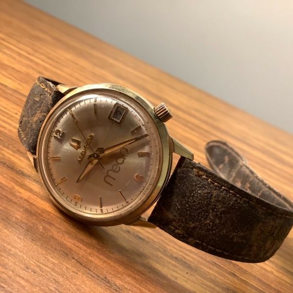 bulova accutron mens watch for parts repair only 10k plated case rgp ...