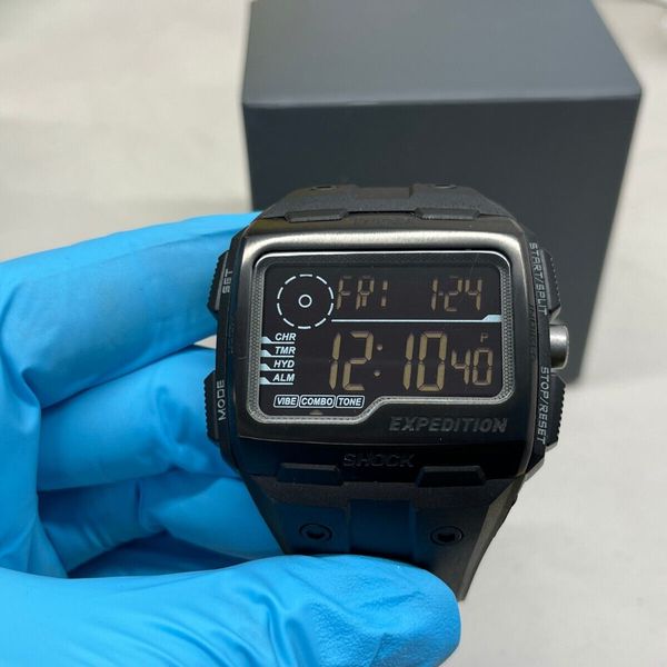 Timex Expedition Grid Shock with Black Resin Strap Indiglo Negative ...