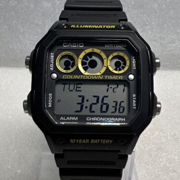 Casio Mens Illuminator Black Resin Watch. AE-1800WH. | WatchCharts ...
