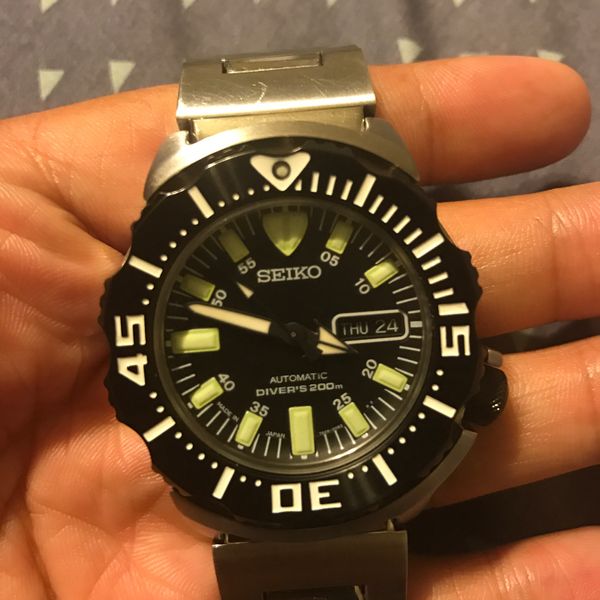 Seiko Black Monster aka blackout monster factory mod | WatchCharts ...