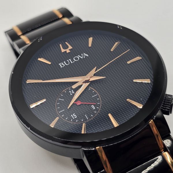 Bulova Latin Grammy Edition Black Dial Two-Tone Men's Watch 98A188 ...