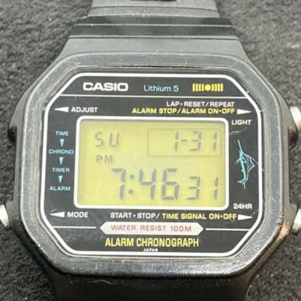 Very Rare 1980 Vintage CASIO H110 (106) MARLIN Japan R 40mm Watch ...