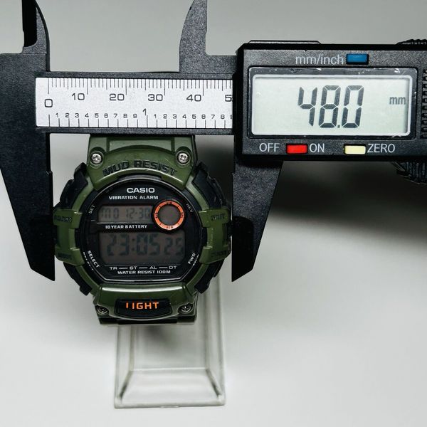 Casio Mud Resist Watch Men 48mm Green Digital Backlight Day Date ...