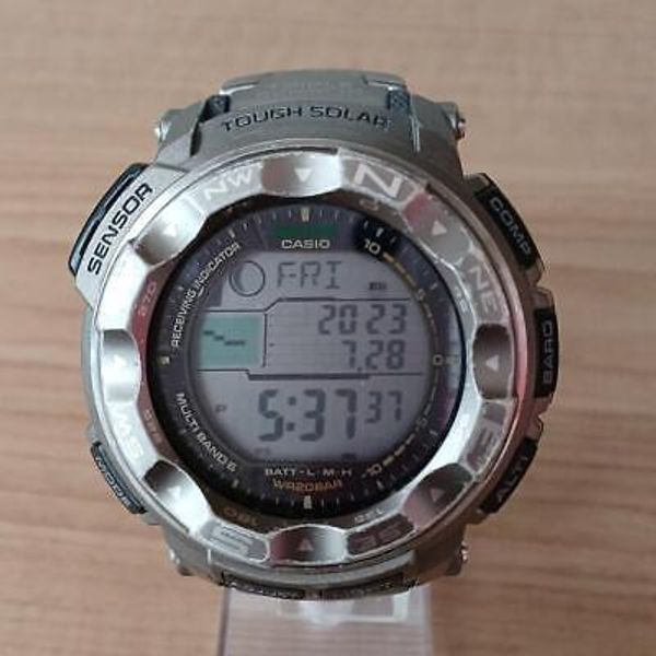 CASIO PRO TREK PRW 2500T Model PRW 2500T Tough Solar Silver State B ...