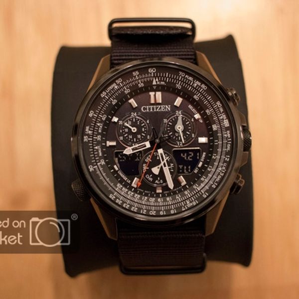 Citizen Eco-Drive Ana-Digi Pilots Watch, Blacked Out | WatchCharts ...