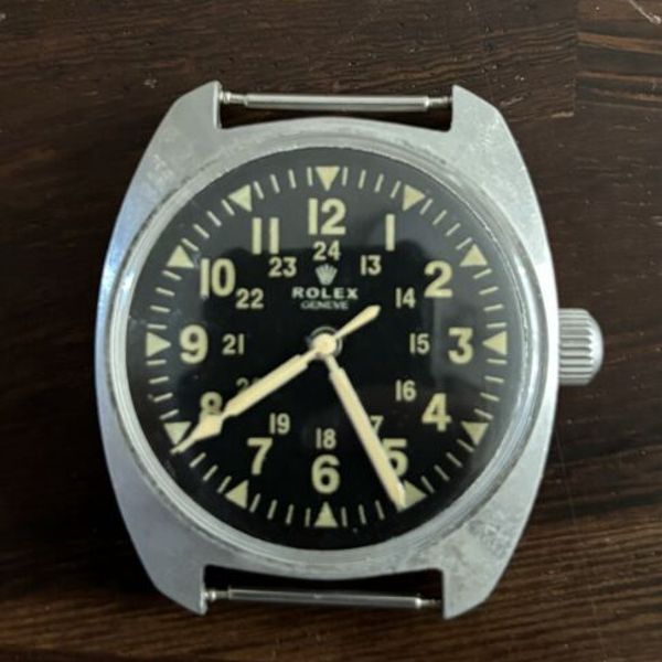 ROLEX Military Vintage Watch Vietnam War Hand-Rolled Black Dial ...