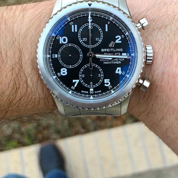 Breitling Navitimer 8 Chronograph 43 Black Complete Warranty Boxes ...