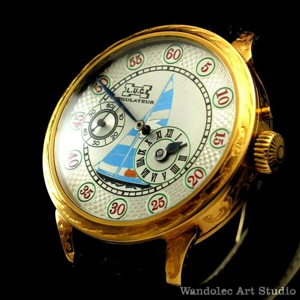 Regulateur Noble Design Mens Wristwatch for Movement by Louis Ulysse ...