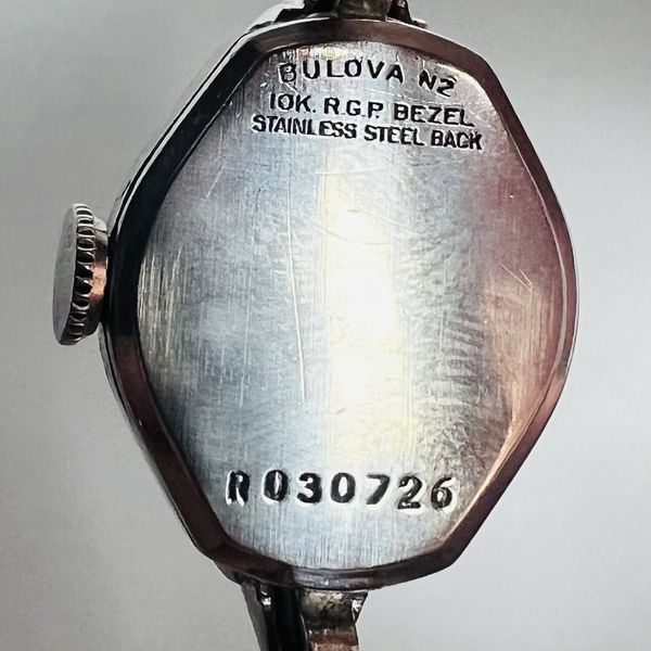 Vintage Bulova Ladies Watch 10K RGP Bezel Stainless Back Manual Wind N2 ...