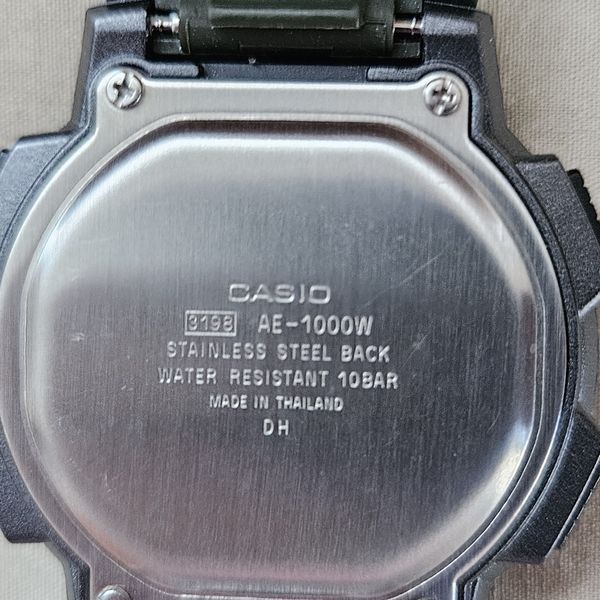 CASIO Illuminator World Time 3198 AE-1000W Men's Watch Green & Black ...