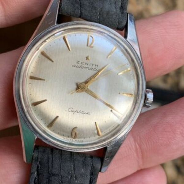 Vintage 1960s Zenith Captain Automatic Mens Watch Cal. 2522 P 34mm ...