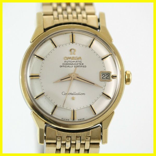 VINTAGE OMEGA CONSTELLATION 168.005 PIE PAN CHRONOMETER 14K GOLD SS MENS WATCH | WatchCharts ...