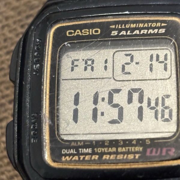 Casio F201WA Black Digital Watch With Ten Year Battery | WatchCharts Marketplace