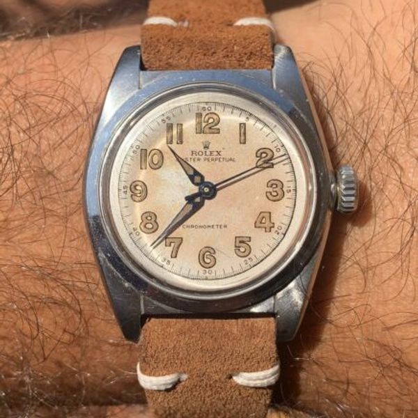 Rolex Bubbleback ULTRA RARE Dial Papillon Hands Stunning Tropical Ref ...