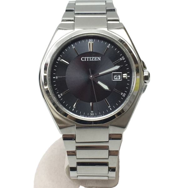 [Used] CITIZEN eco Drive/quartz watch/solar/analog/stainless steel/BLK/SLV/E111-S080703 ...