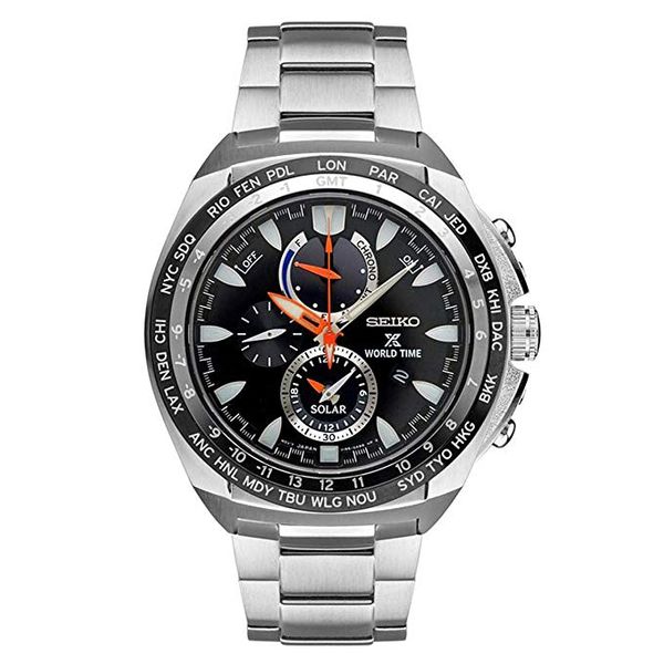 Seiko Seiko Men's Prospex World Time Solar Chronograph Watch with Power ...