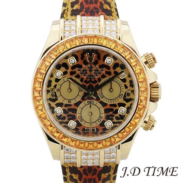 ROLEX Cosmograph Daytona Leopard YG116598-SACO / M number Leopard dial ...