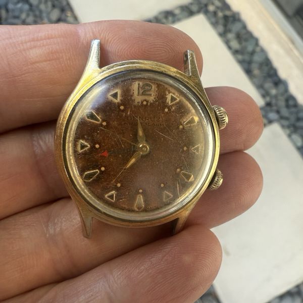 VINTAGE BENRUS WRIST ALARM WATCH PARTS REPAIR 1950s? | WatchCharts ...
