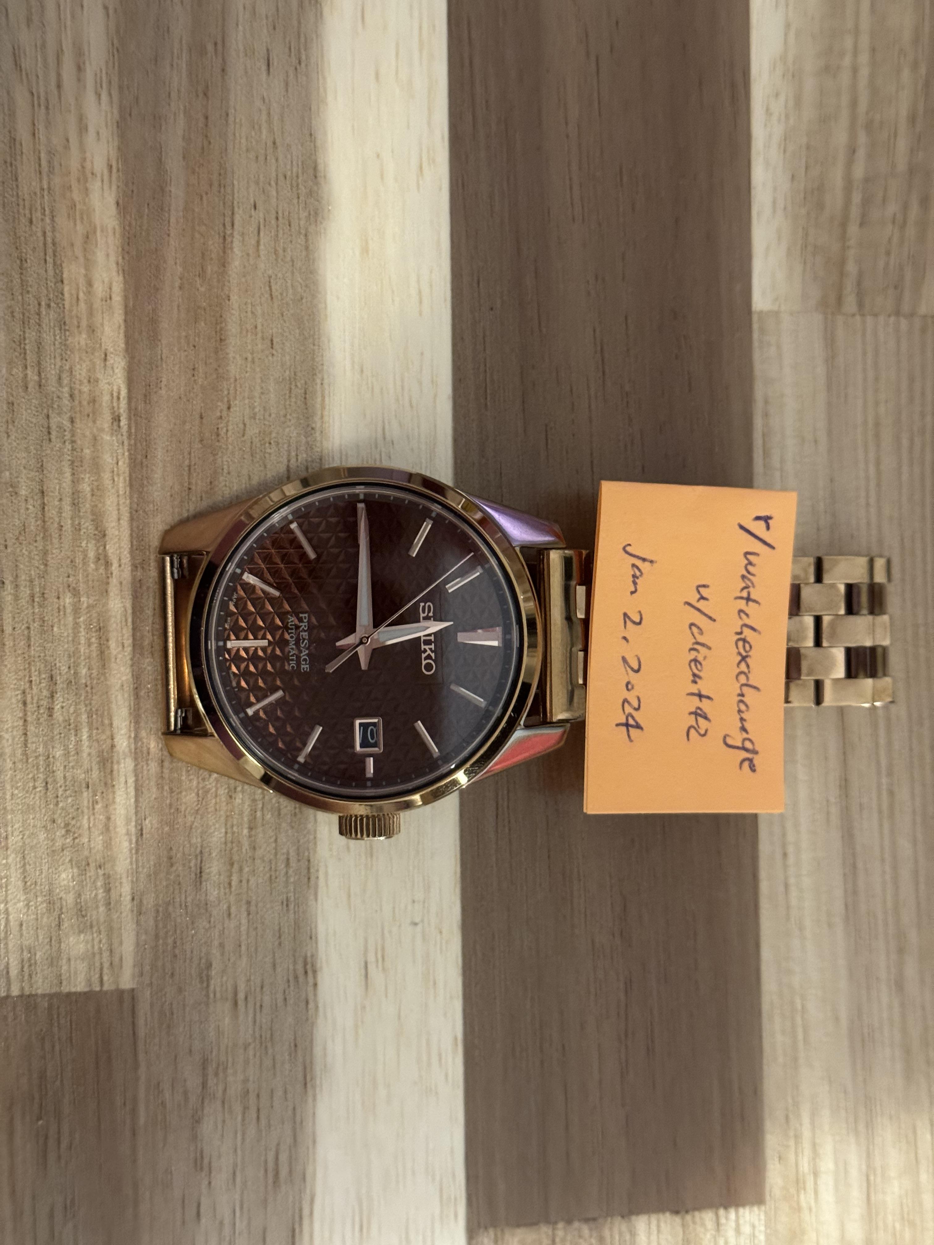 [WTS] Seiko Presage SPB170 6R35 Rose Gold Tone Sharp Edged Automatic ...