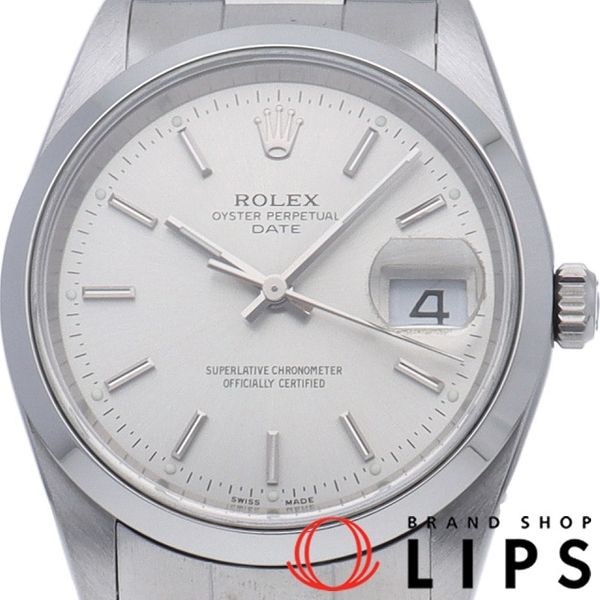 Rolex Oyster Perpetual Date 15200(K) SS men's silver dial finished made ...