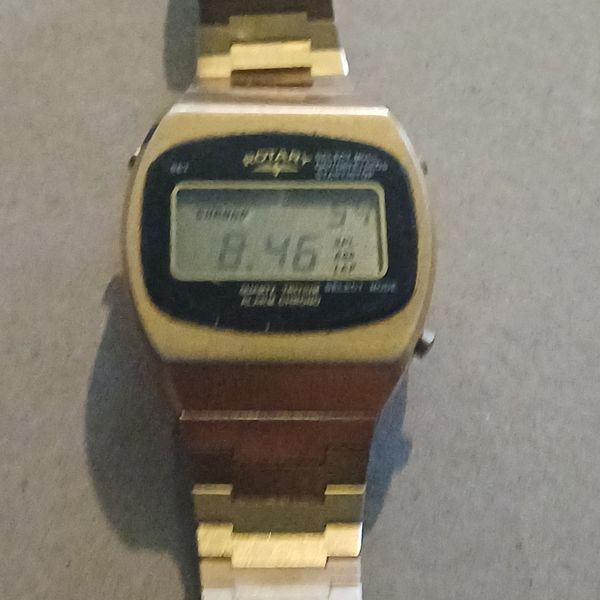 VINTAGE 1970'S ? SWISS MADE ROTARY QUARTZ TRITIUM WATCH Lcd Digital ...