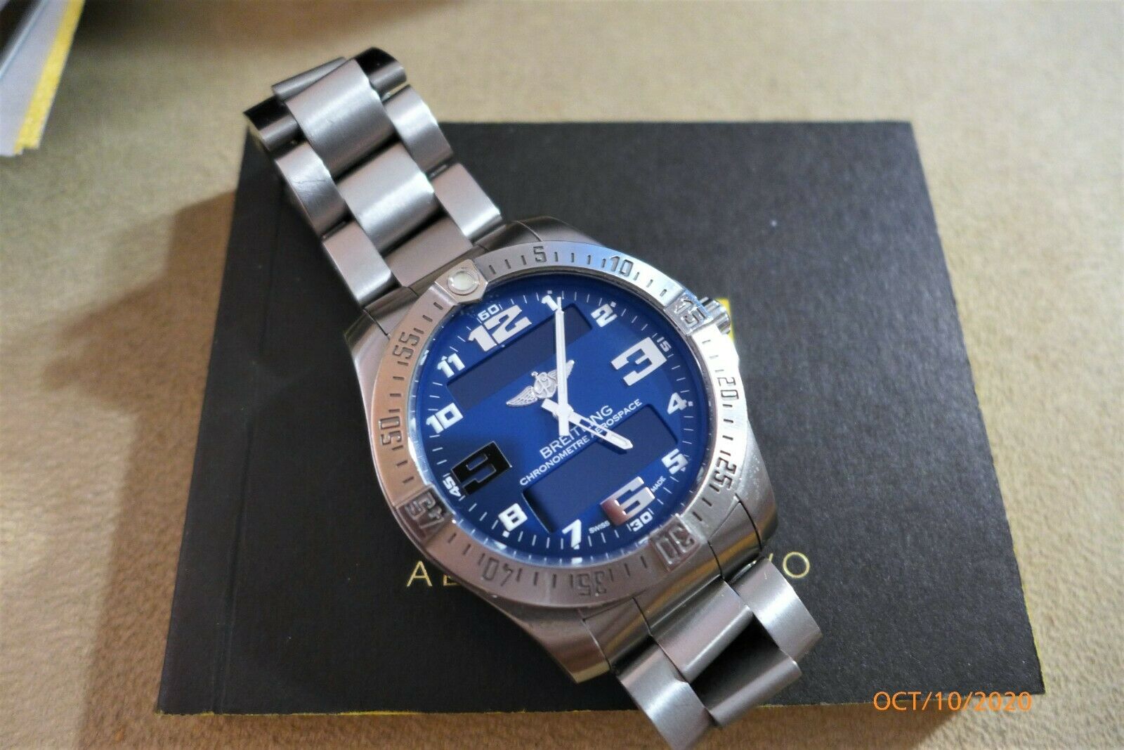 Breitling Aerospace EVO, E79363, Blue, Pro III Titanium, B&P, MINT ...