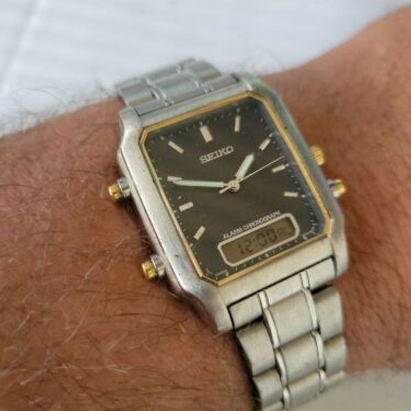 Rare Vintage Seiko V072-5059 Chronograph Analog/Digital Quartz Men's Watch | WatchCharts