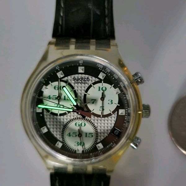 1995 Vintage Swatch SCK 403 Clerk Chronograph W/ New Battery Running ...