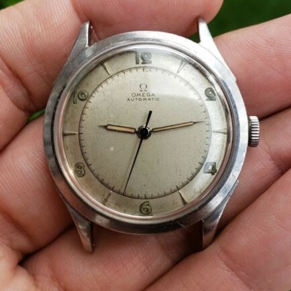Vintage 1940's Omega Automatic Bumper Men's Watch Stainless Steel 2438 ...