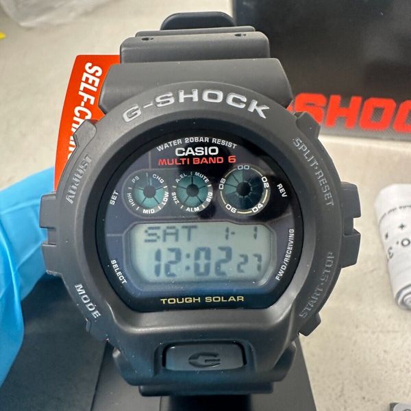 Casio G-Shock Men's Tough Solar Atomic Black Resin Band 50mm Watch ...