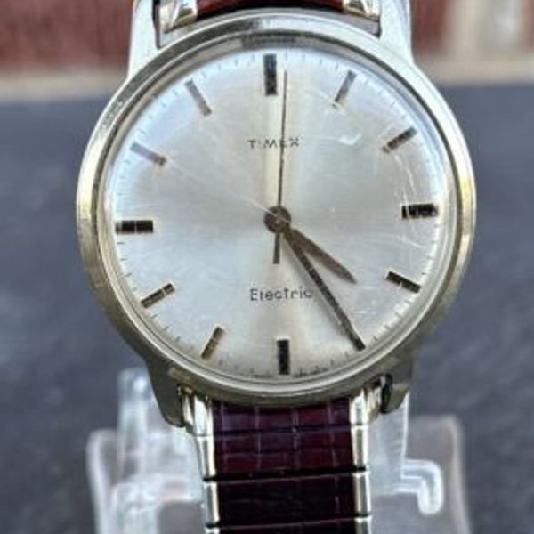 Vintage 1960s Men's 35MM Timex Electric Watch Back Set Crown Working ...