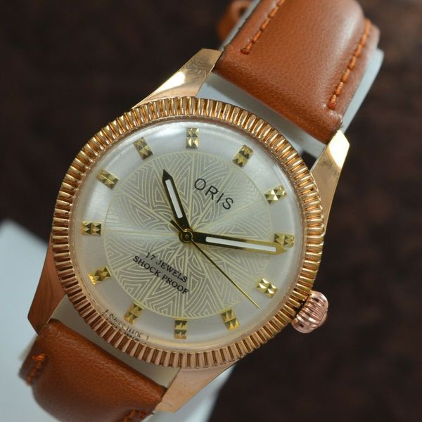 Beautiful Oris Gold Plated Hand Mechanical Wind ST 96- 17 Jewels Wrist ...