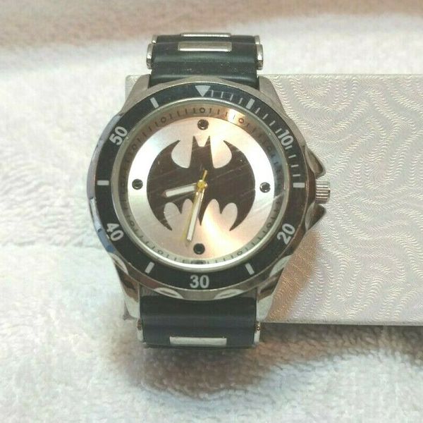 Batman Men Analog Watch With Black Rubber Band BAT9062 New Bat Works ...
