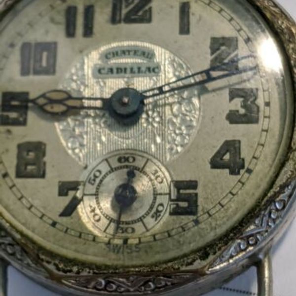 Ww1 Chateau Cadillac Pre 1920s Swiss Made One Jewel Men's Watch non ...