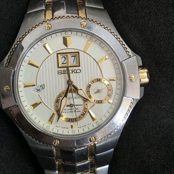 â Seiko Coutura Kinetic Perpetual Calendar Watch | Dual-Tone | Sapphire ...