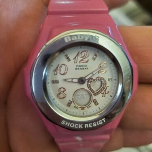 Casio Baby-G Shock Resist Japan 5059 BGA-100 WR Watch new battery pink ...