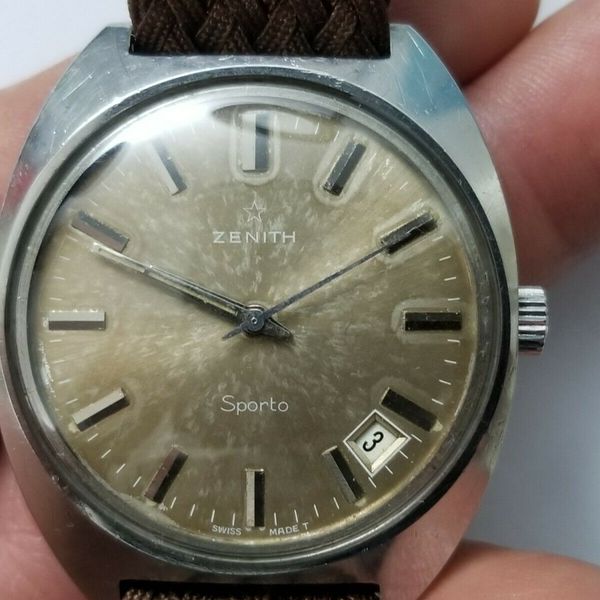 Zenith Sporto Cal 2562c Men's Vintage Rare Watch 17 jewels Swiss Made ...