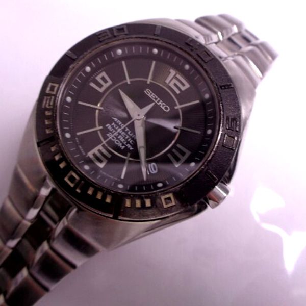 Seiko Arctura Kinetic Mens Watch Date Quartz Black Dial 5J32-0AT0 Sn. 4N6675 | WatchCharts ...