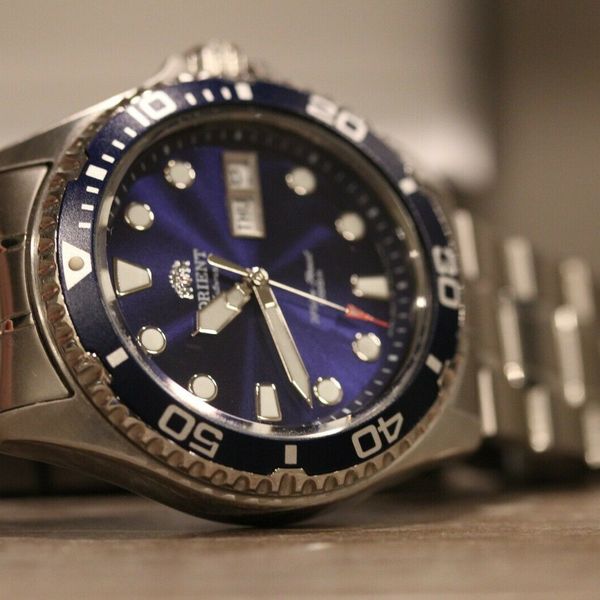 Orient Ray II Blue Automatic FAA02005D9 Men's Dive Watch | WatchCharts ...